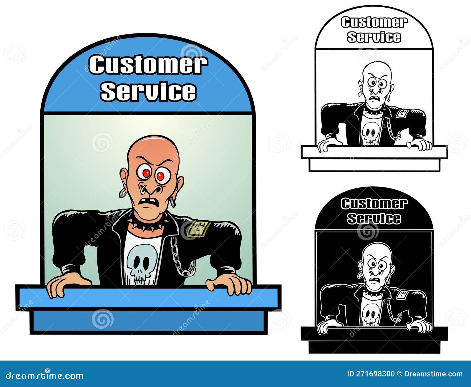 Angry Customer at the Service Window Stock Vector - Illustration of ...