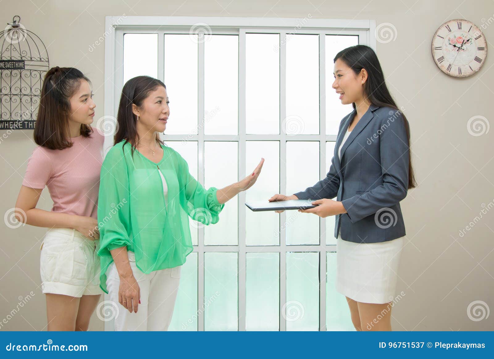 Angry Customers And Defensive Worker Royalty-Free Stock Photography ...