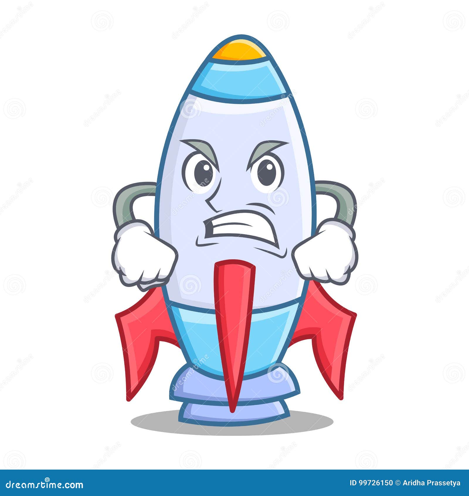 Angry Rocket Cartoon Royalty-Free Illustration | CartoonDealer.com ...
