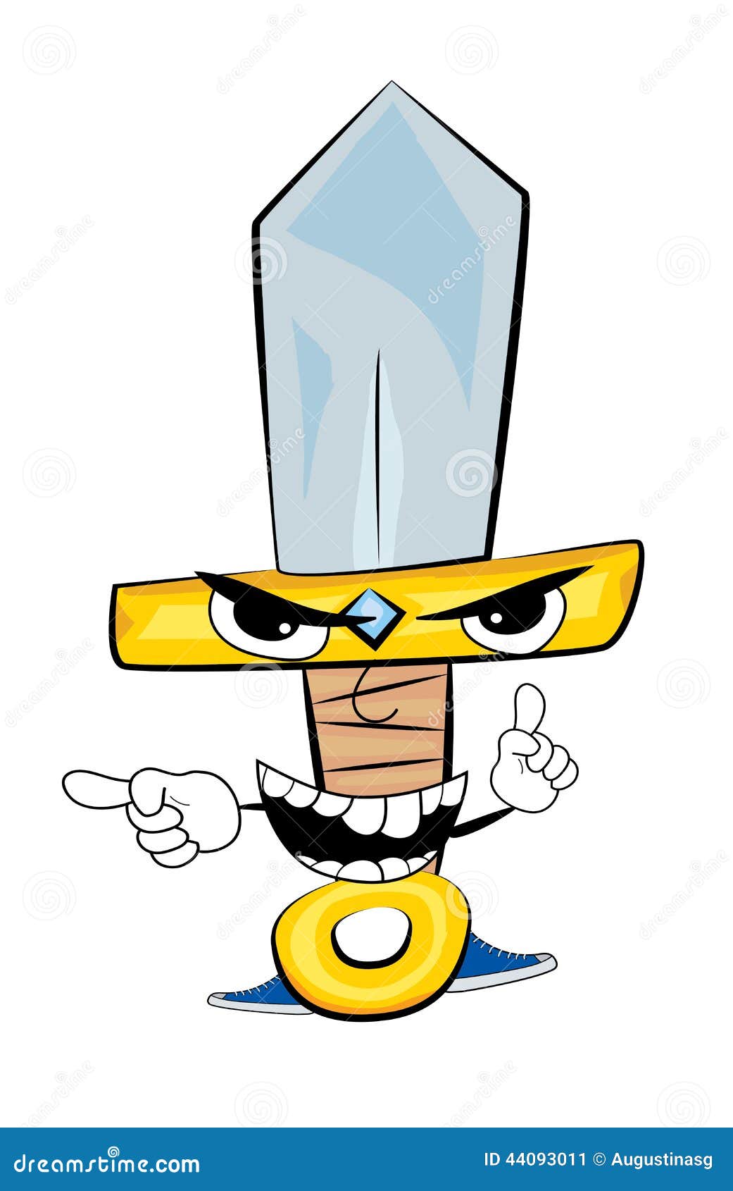 Angry dagger cartoon stock illustration. Illustration of fierce - 44093011