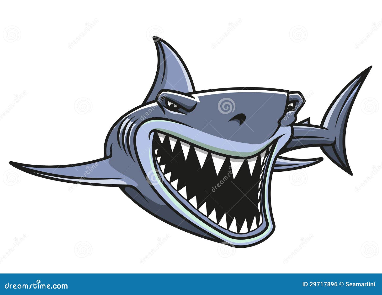 Danger shark attacks stock vector. Illustration of mean - 29717896