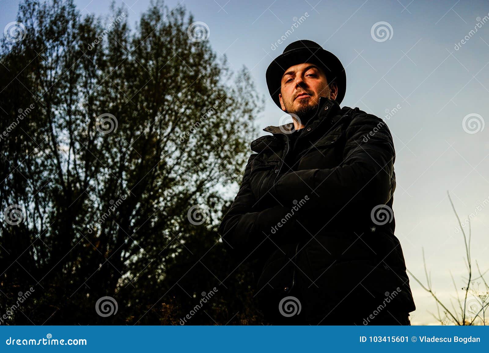 Sociopath man stock image. Image of forest, portrait - 103415601