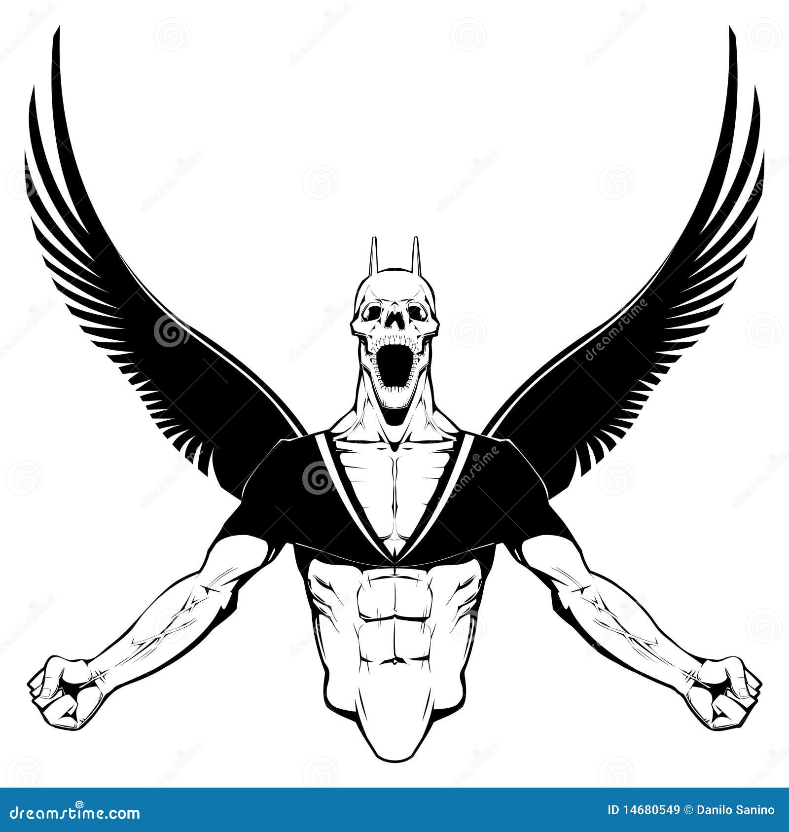 Angry Demon. Cartoon Vector | CartoonDealer.com #34466279