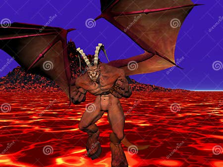 Angry Demon stock illustration. Illustration of illustrated - 394406