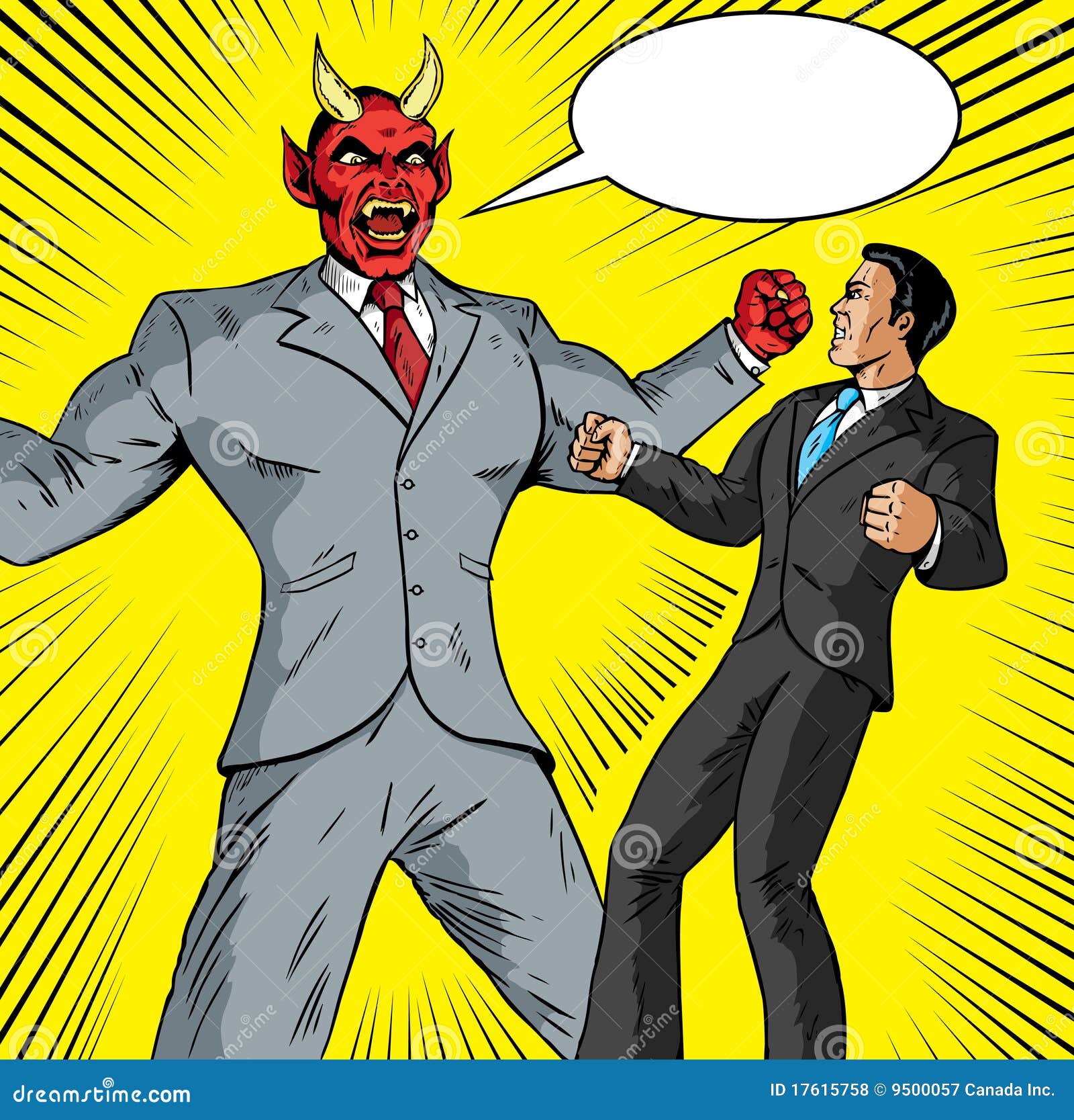 Angry Demon businessman stock vector. Illustration of competition ...