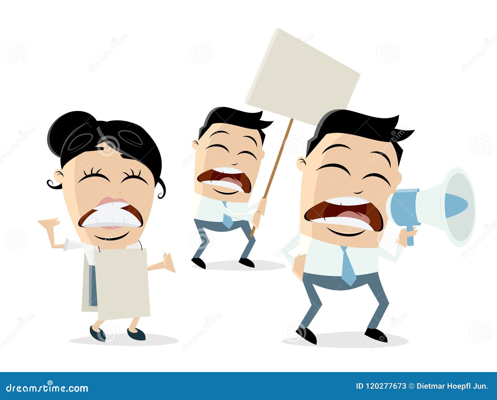 Angry Demonstrators Clipart Stock Vector - Illustration of people ...
