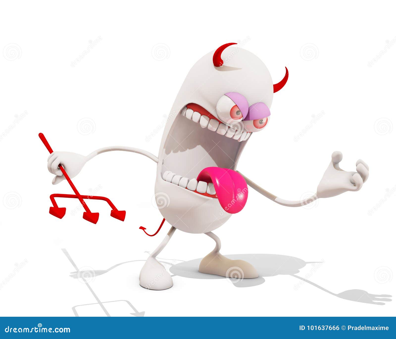 Angry Devil Cartoon Character Stock Illustration - Illustration of ...