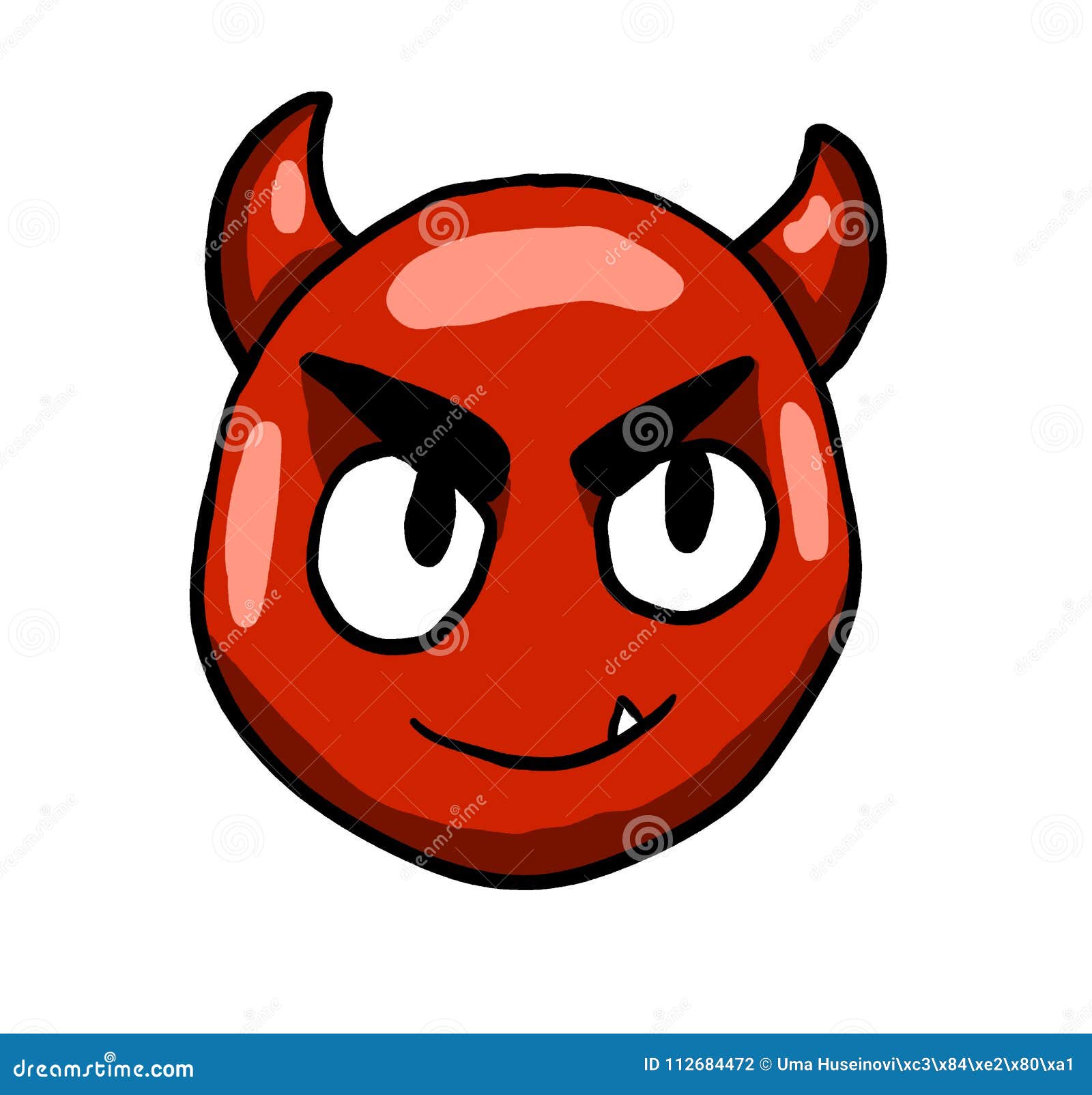Angry Devil Smiley Face stock illustration. Illustration of digital ...