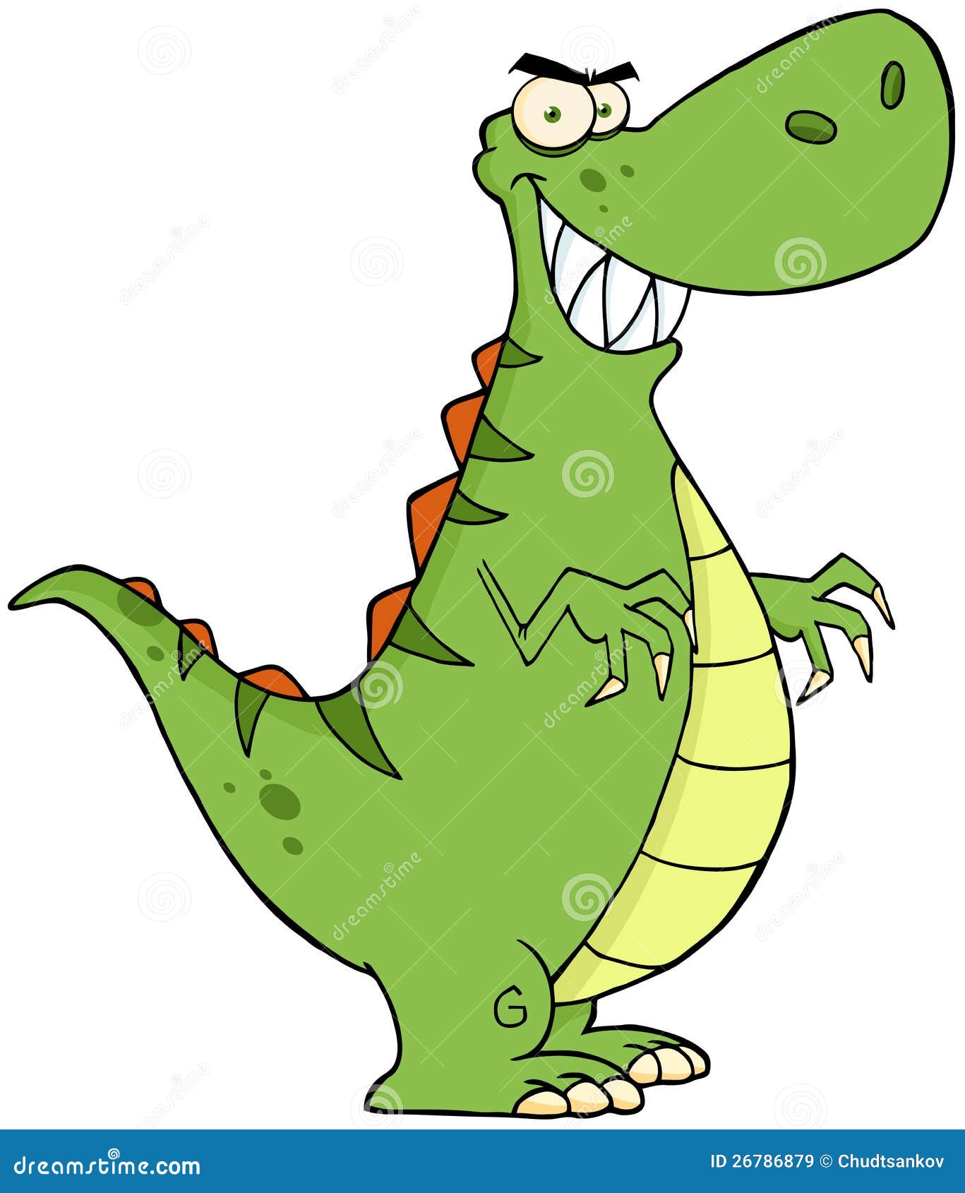 Angry Dinosaur Cartoon Character Stock Vector - Illustration of ...