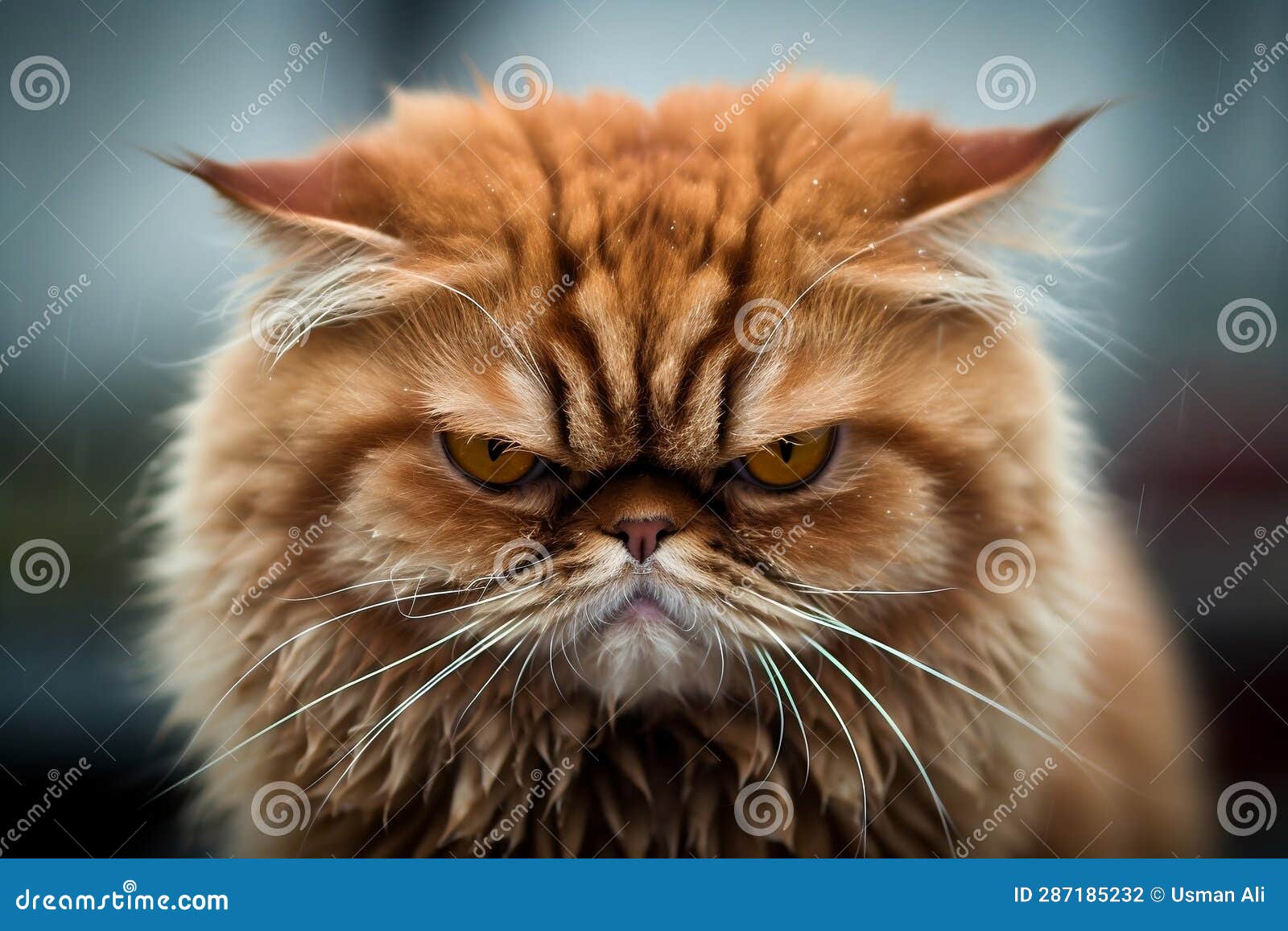 Angry disgruntled cat. AI stock photo. Image of upset - 287185232