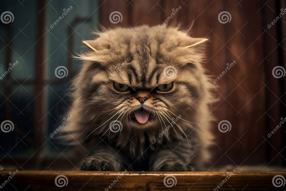 Angry disgruntled cat. AI stock photo. Image of kitten - 287185248