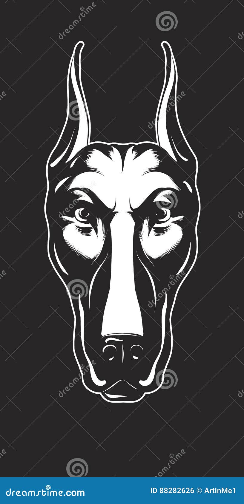 Angry Doberman Cartoon Vector | CartoonDealer.com #88282601