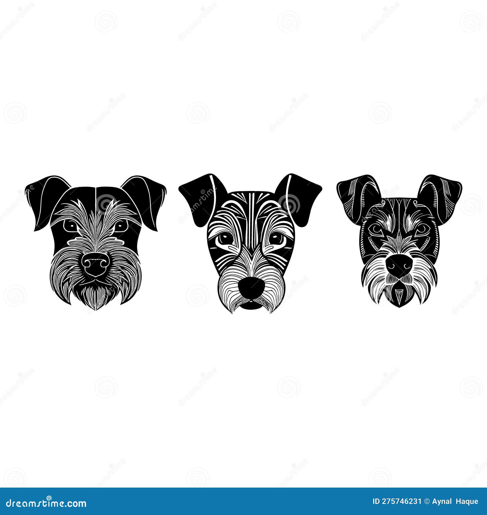 Angry Dog Head Vector Illustration Stock Vector - Illustration of ...