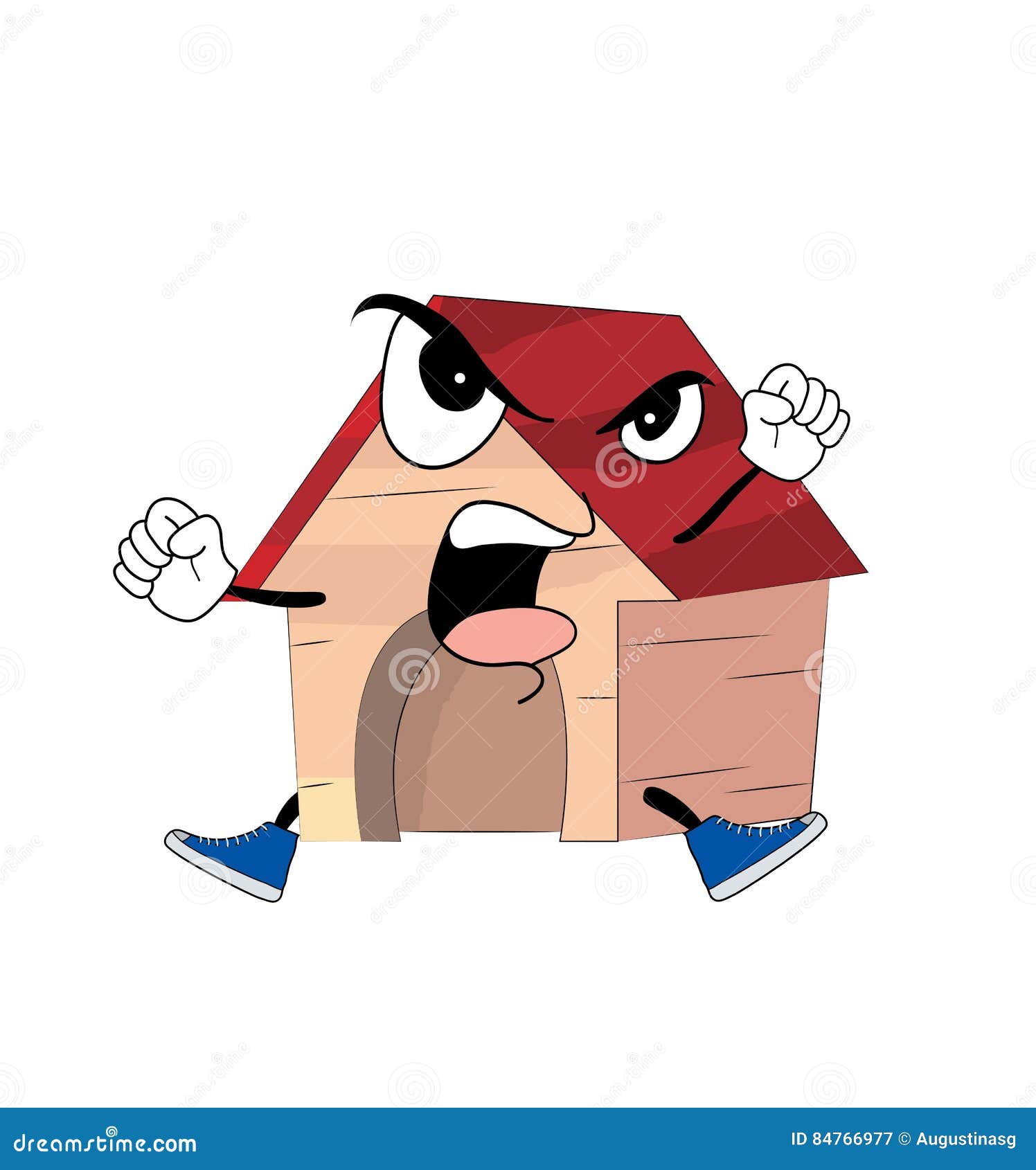 Angry dog house stock illustration. Illustration of shouting - 84766977