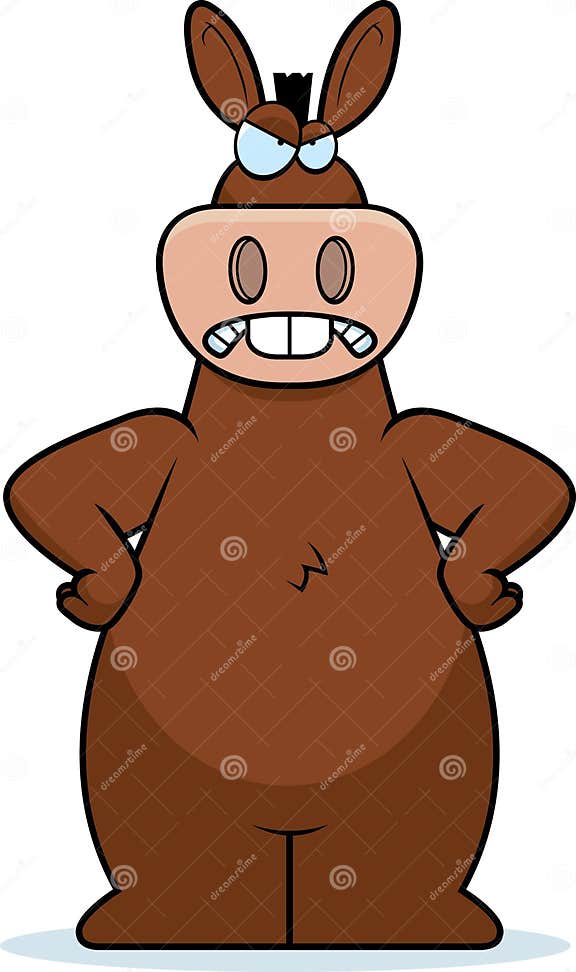Angry Donkey stock vector. Illustration of donkey, frown - 14074537