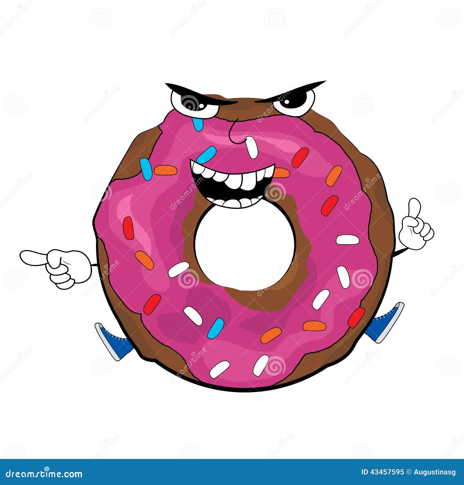 Angry Doughnut Cartoon | CartoonDealer.com #43457627