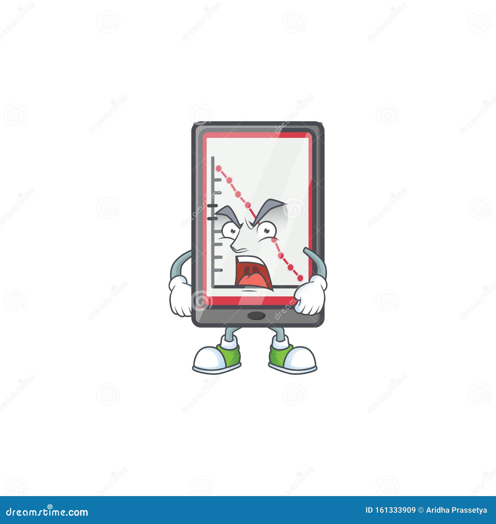 Angry Tablet Character. Isolated. Contains Clipping Path Stock ...