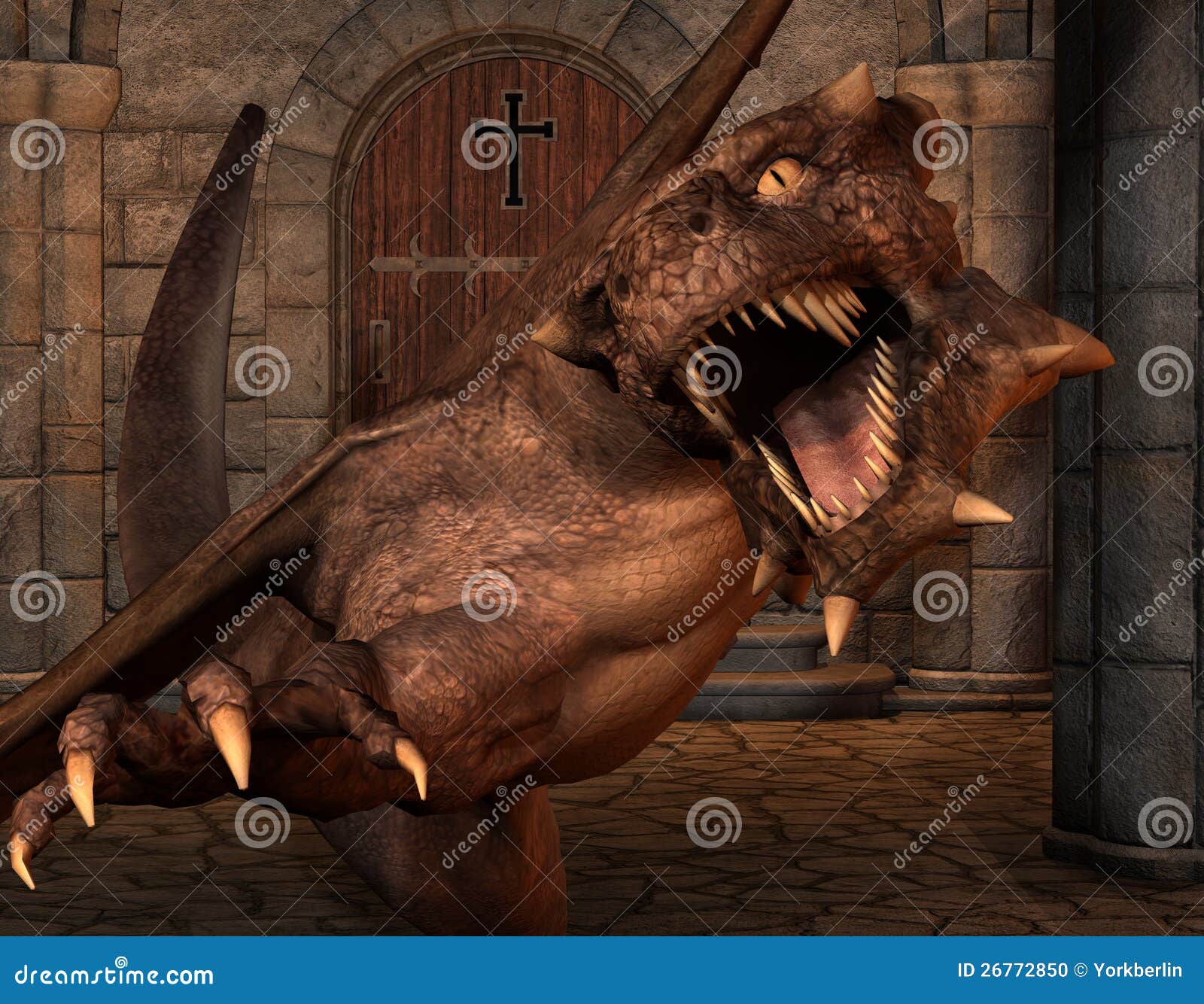 Angry Dragon stock illustration. Illustration of fight - 26772850