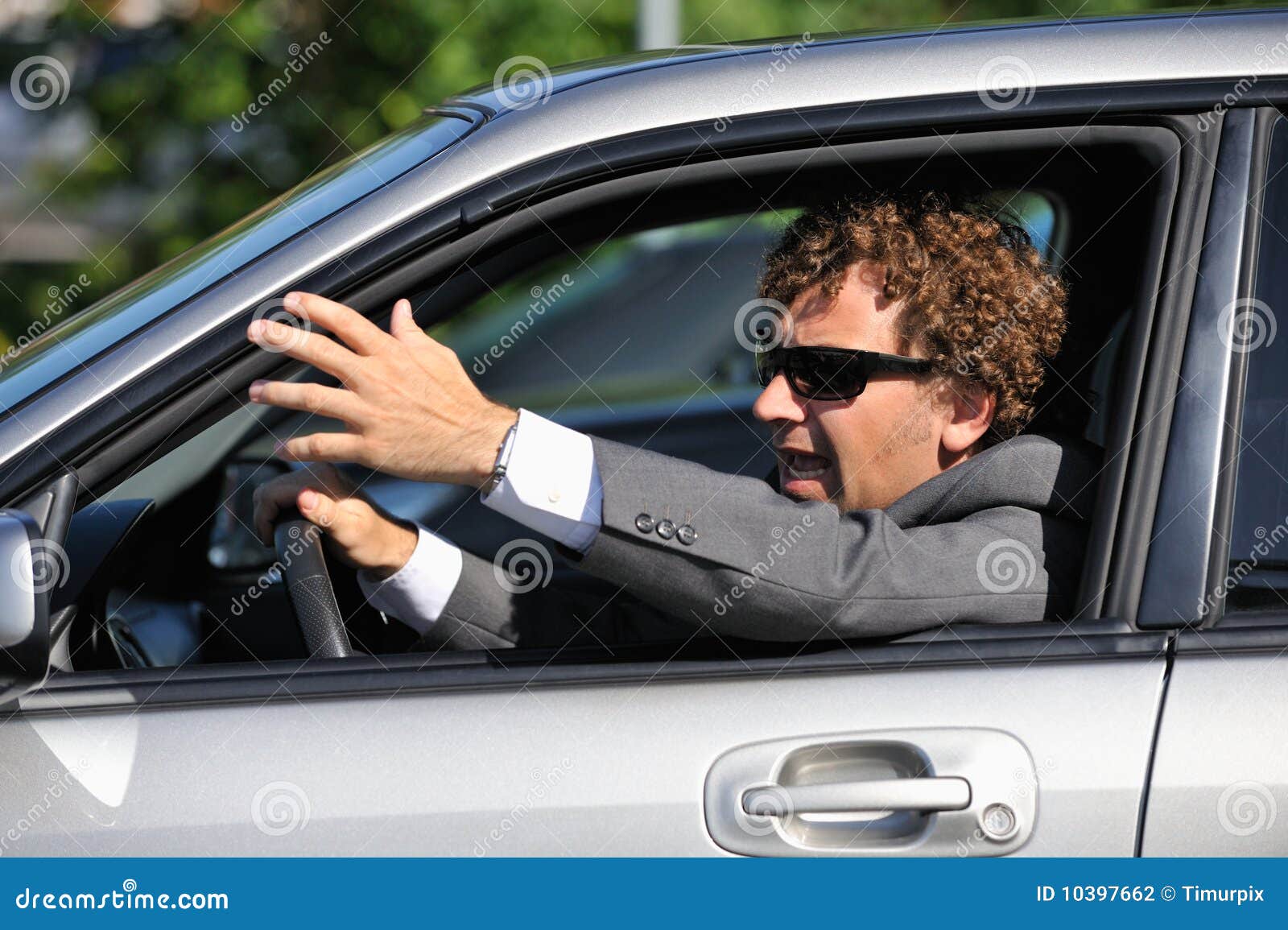 Angry driver stock photo. Image of gesture, hand, road - 10397662