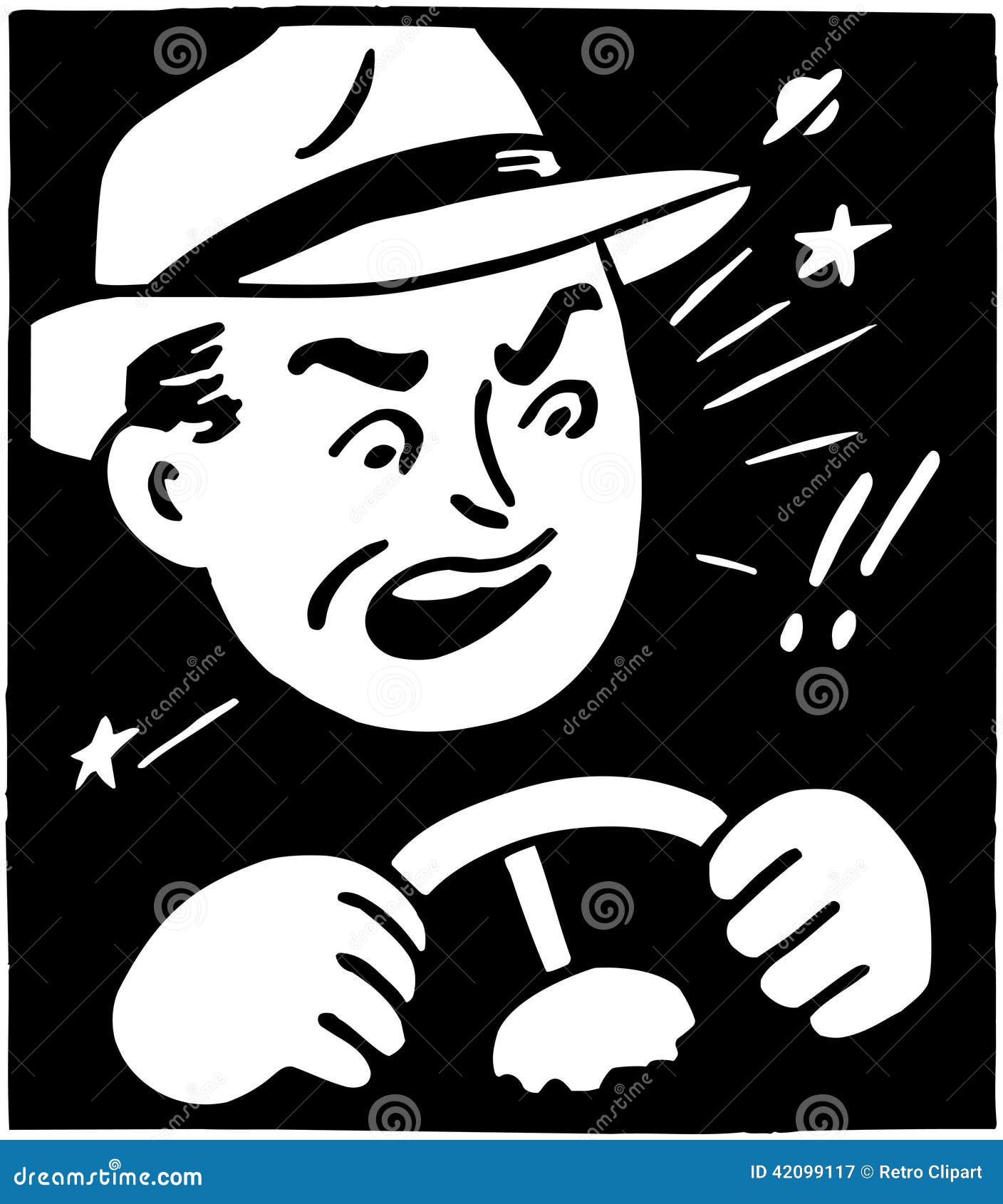 Angry Driver stock vector. Illustration of funny, crazy - 42099117