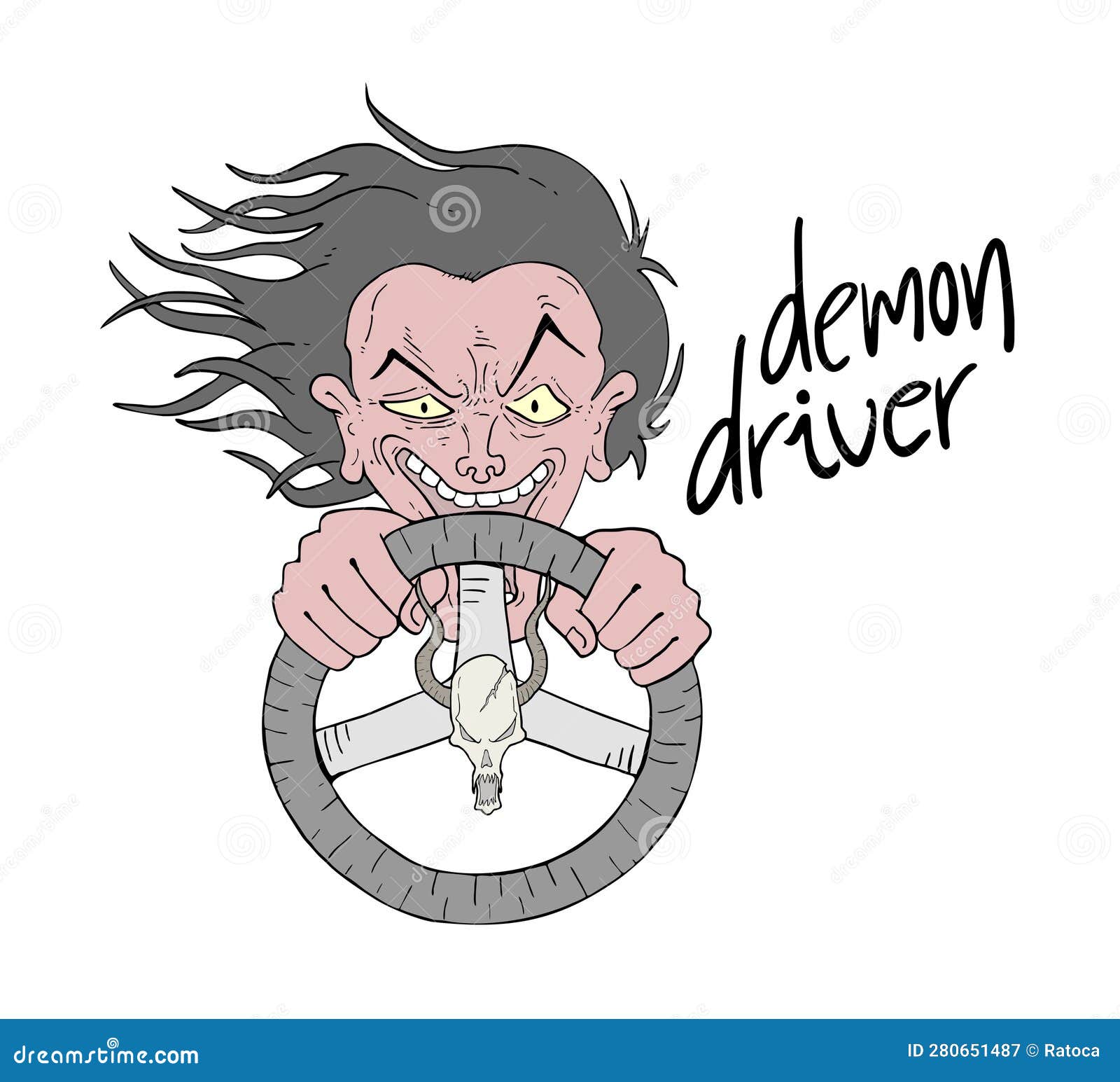 Angry driver illustration stock vector. Illustration of speed - 280651487