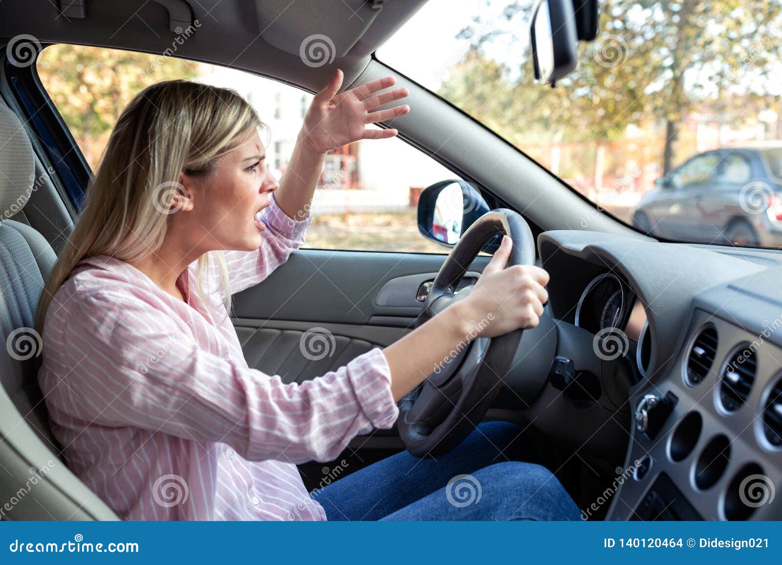 Angry Driver Losing Her Temper Stock Photo - Image of people, face ...