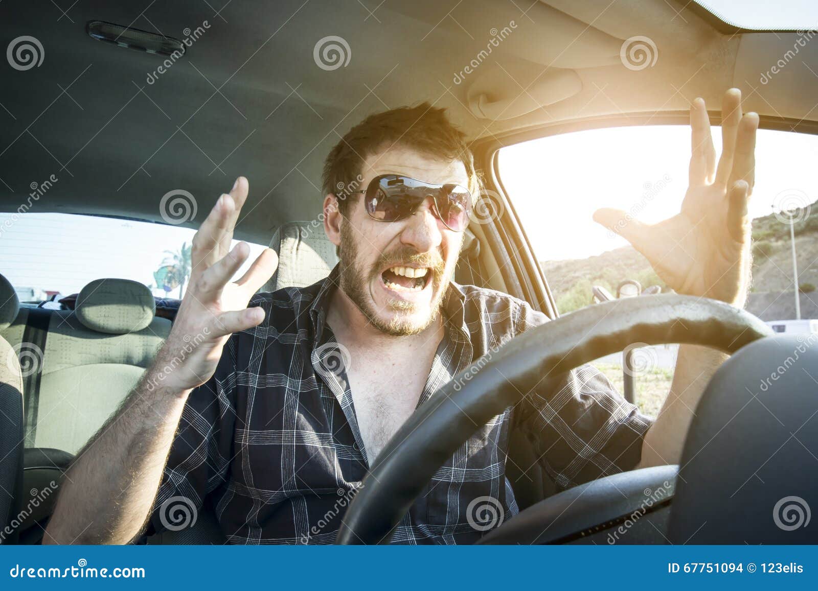 Angry Driver stock photo. Image of anger, auto, hand - 67751094