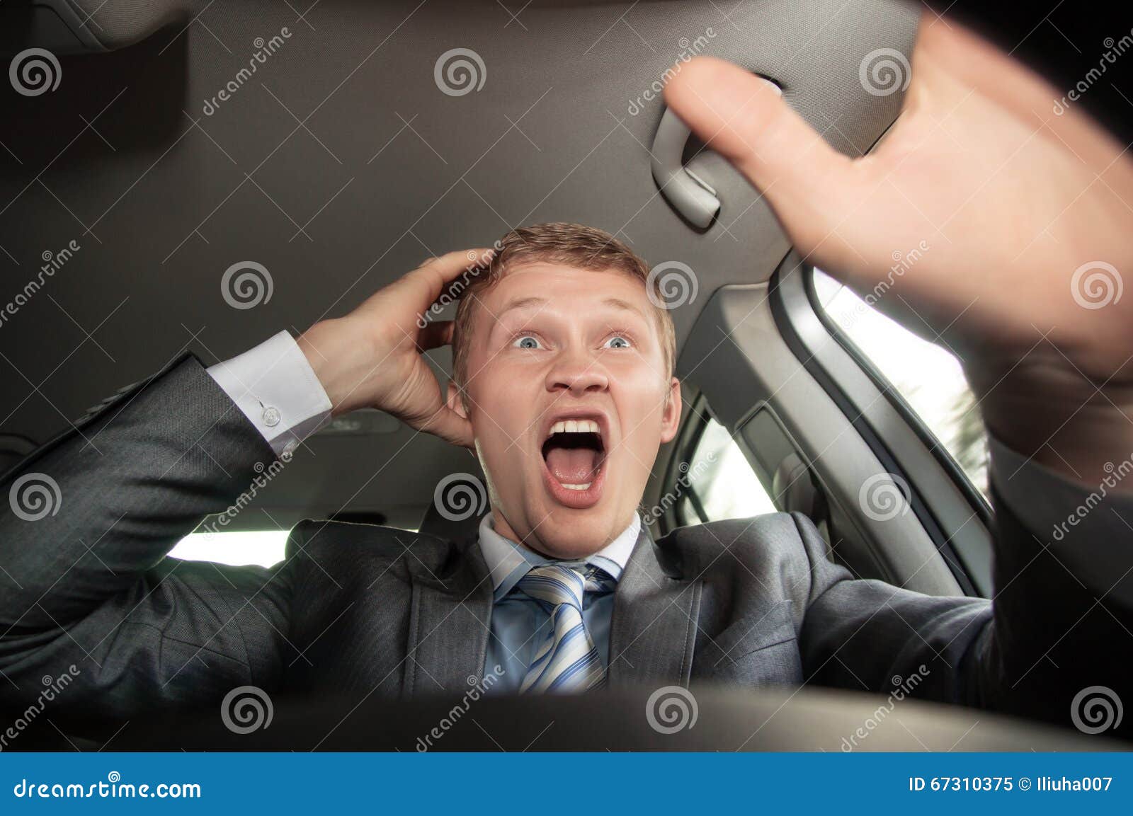 Angry driver on the road stock image. Image of human - 67310375
