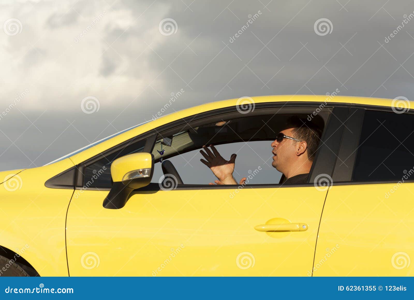 Angry Driver stock image. Image of gesturing, male, funny - 62361355