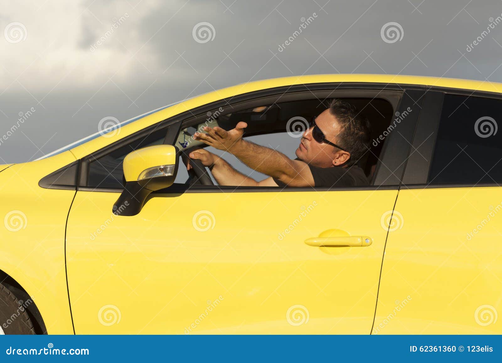 Angry Driver stock photo. Image of frustration, automobile - 62361360