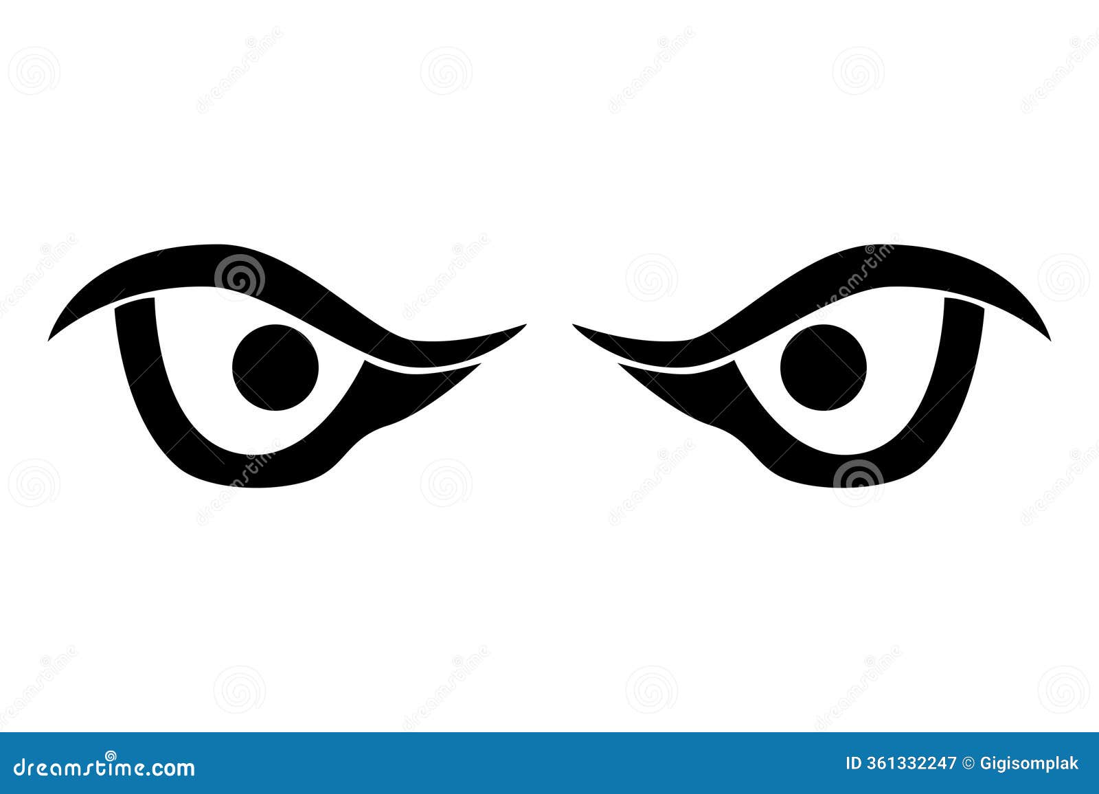 Angry Eagle Eye, Simple Vector Illustration Stock Illustration ...