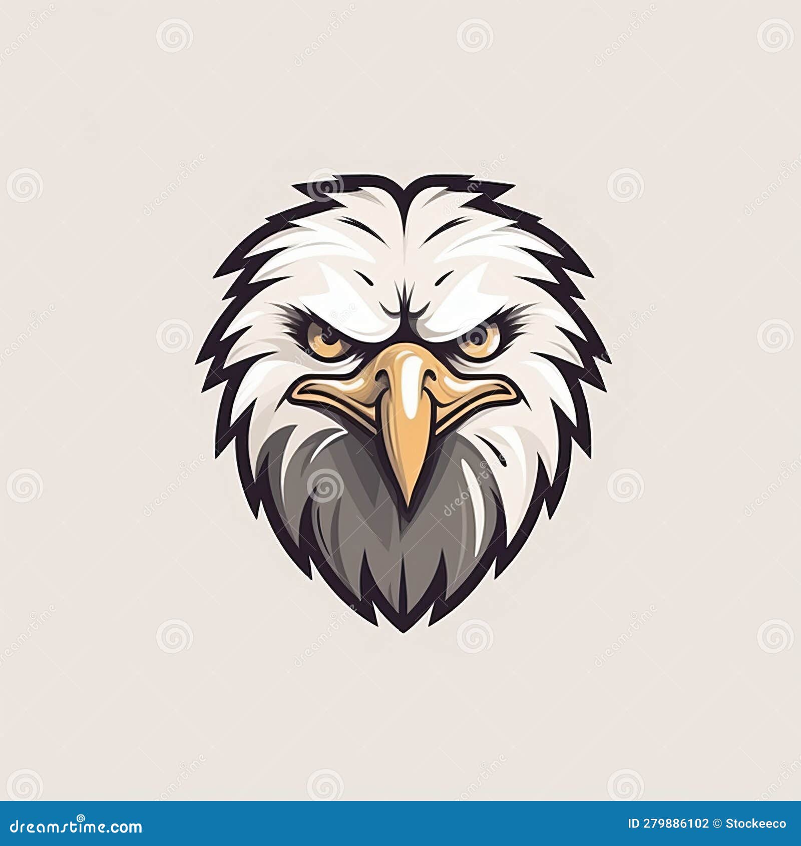 Angry Eagle Head Design: Clean, Bold, and Iconic Stock Photo - Image of ...
