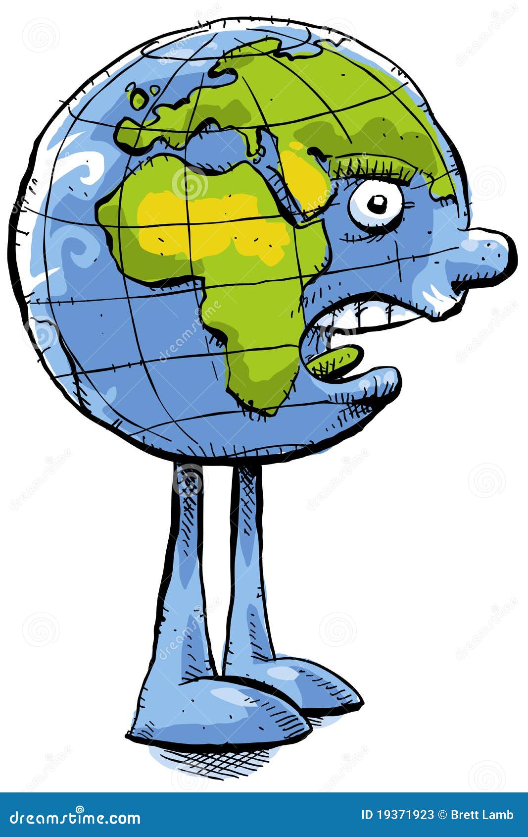 Angry Earth stock illustration. Illustration of standing - 19371923