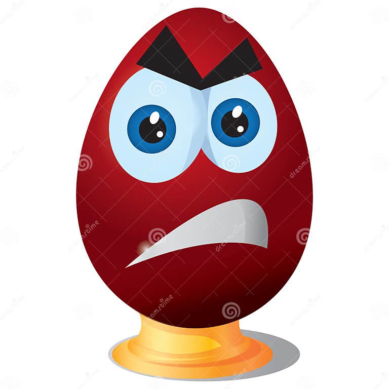Angry Easter Egg. Vector Illustration Decorative Design Stock Vector ...