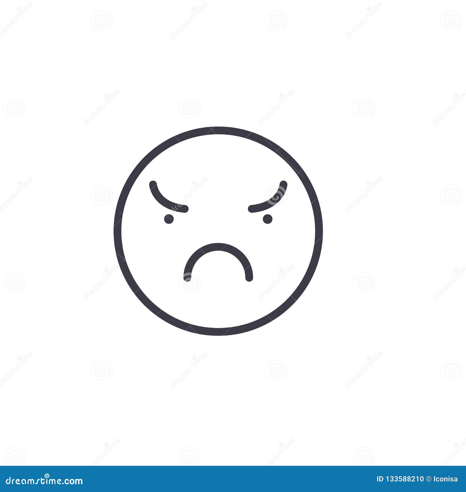 Angry Emoji Concept Line Editable Vector Concept Icon. Angry Emoji ...