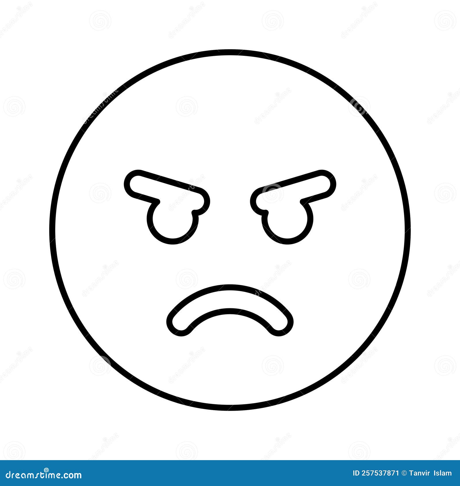 Angry Emoji Icon stock vector. Illustration of bangladesh - 257537871