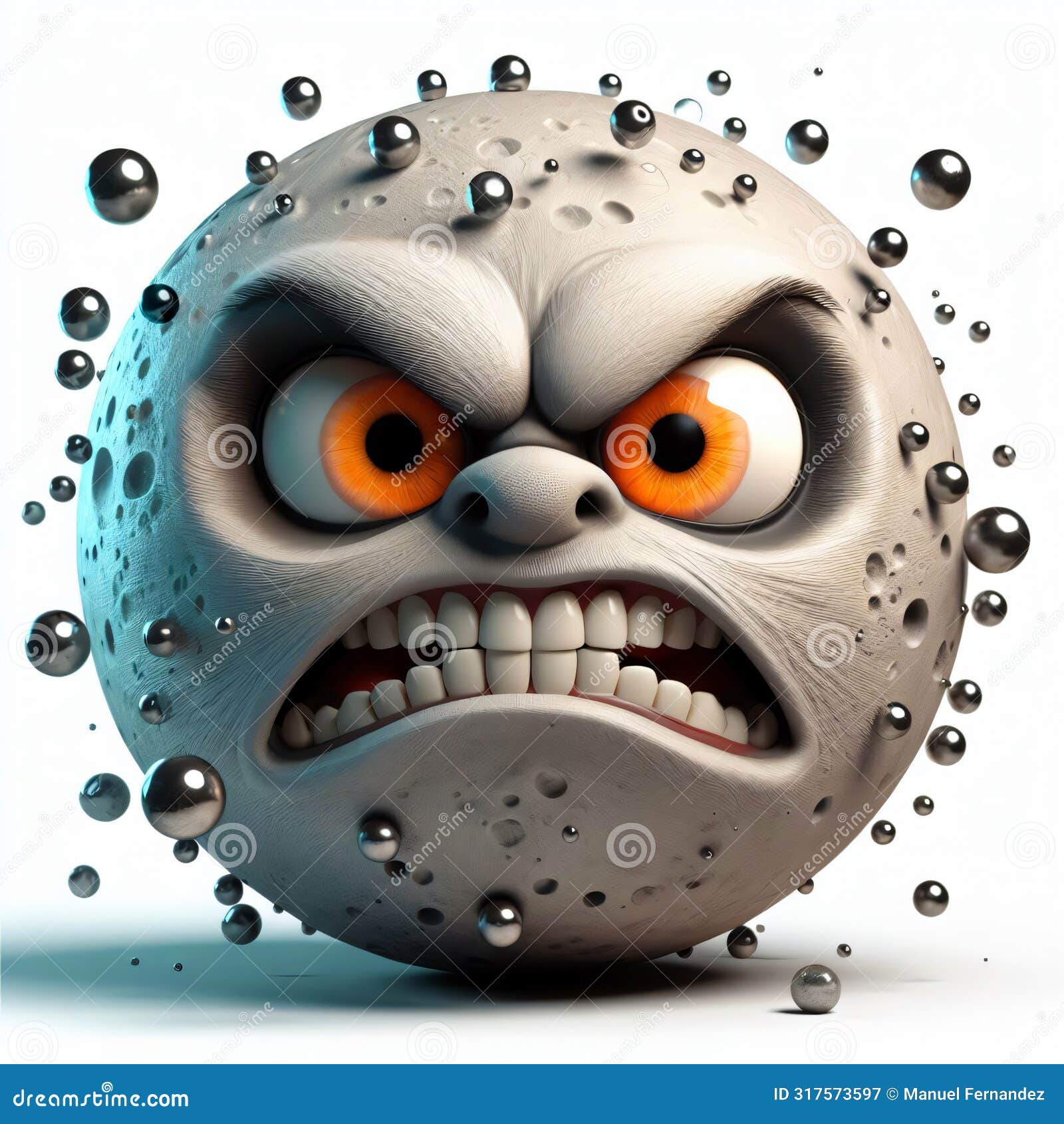 Angry Emoticon with Big Eyes Stock Illustration - Illustration of ...