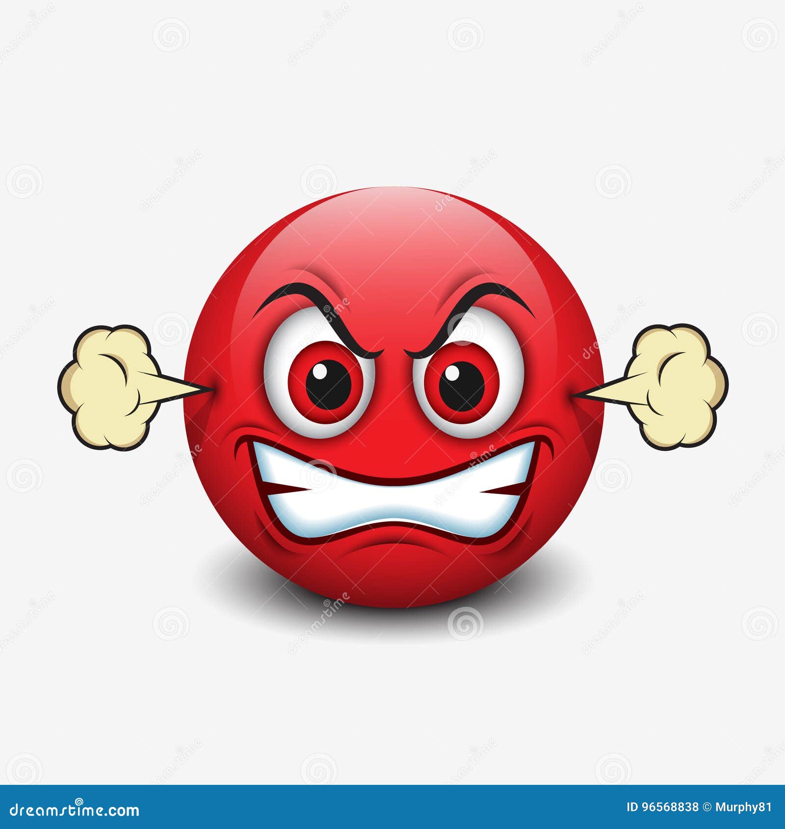Angry Emoticon. Anger Expression Icon. Cartoon Vector | CartoonDealer ...