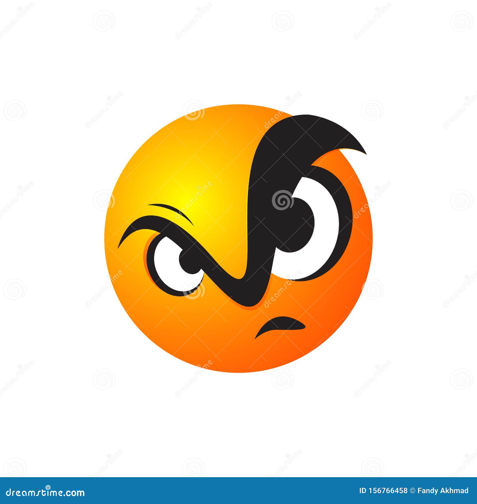 Angry Emoticon Face Anger Emoji Logo Vector Illustration Stock Vector ...