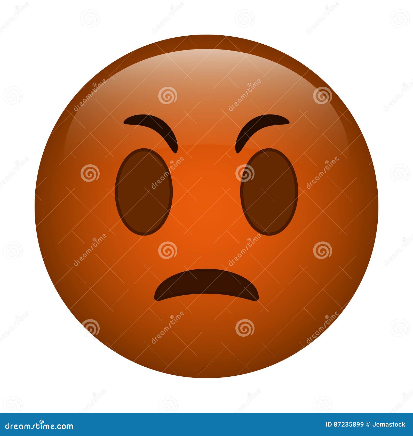 Angry emoticon funny icon stock vector. Illustration of smile - 87235899