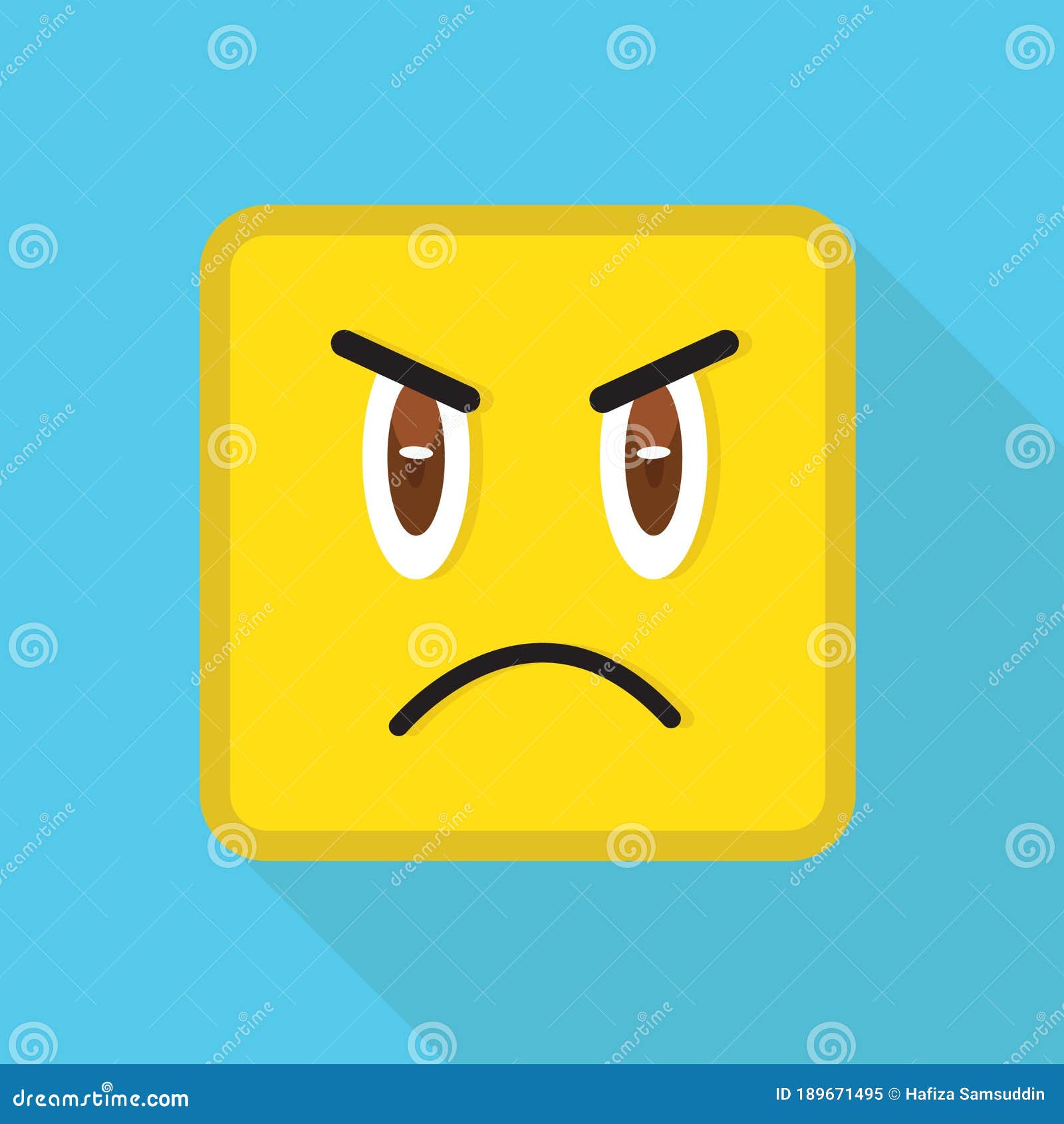 Angry Emoticon. Vector Illustration Decorative Design Stock Vector ...