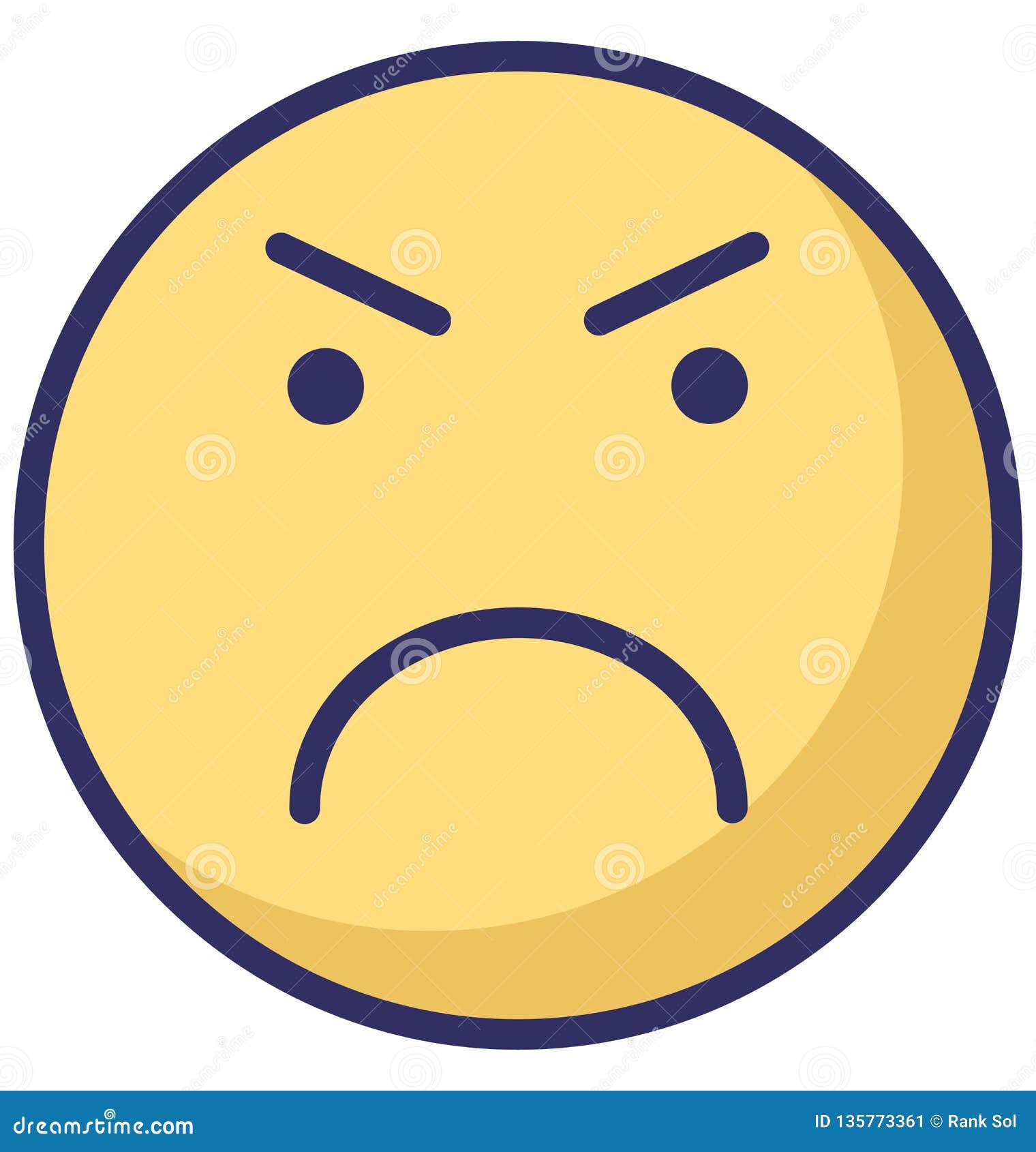 Angry, Emoticons Vector Isolated Icon Which Can Easily Modify or Edit ...