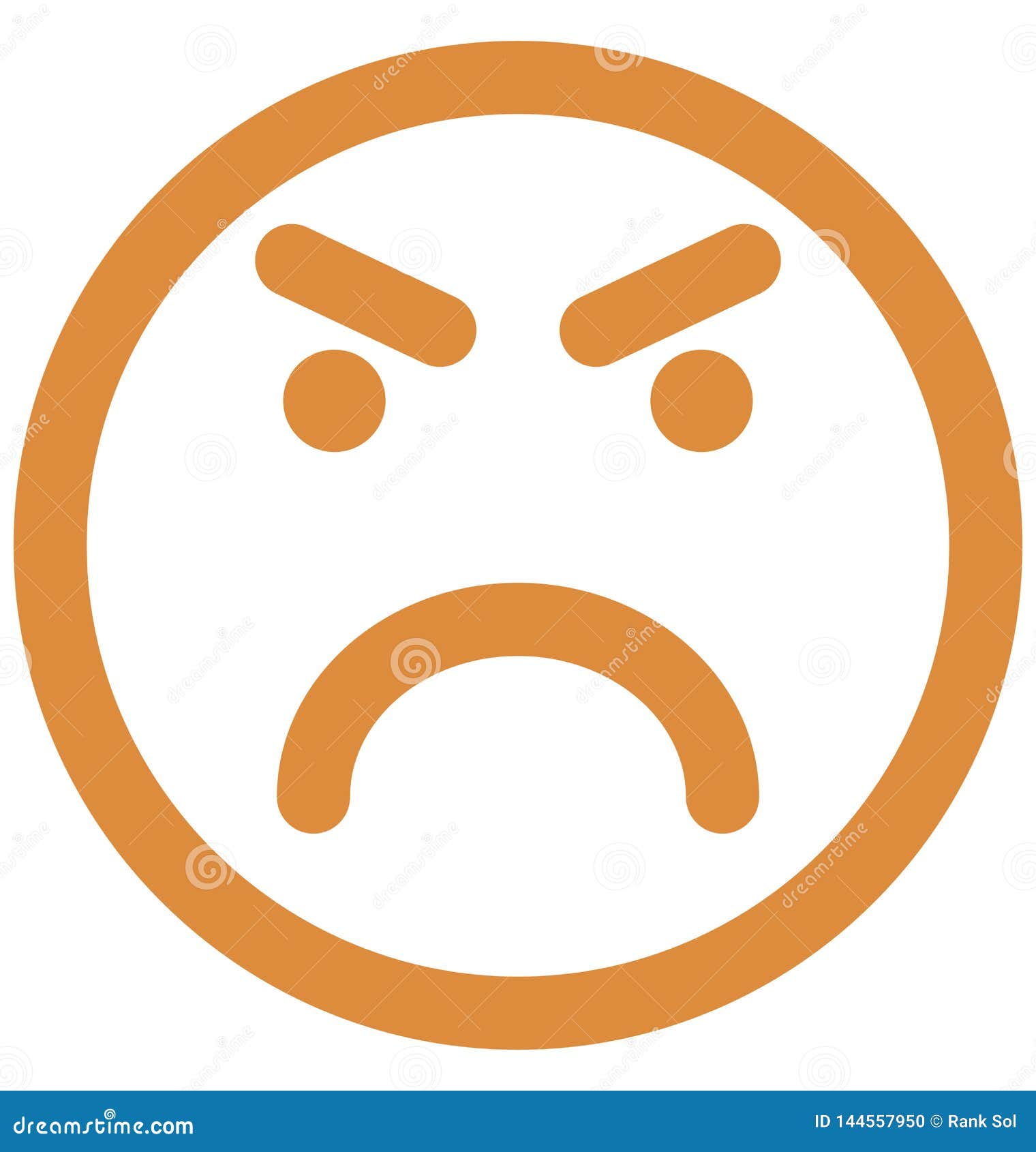 Angry, Emoticons Vector Isolated Icon Which Can Easily Modify or Edit ...