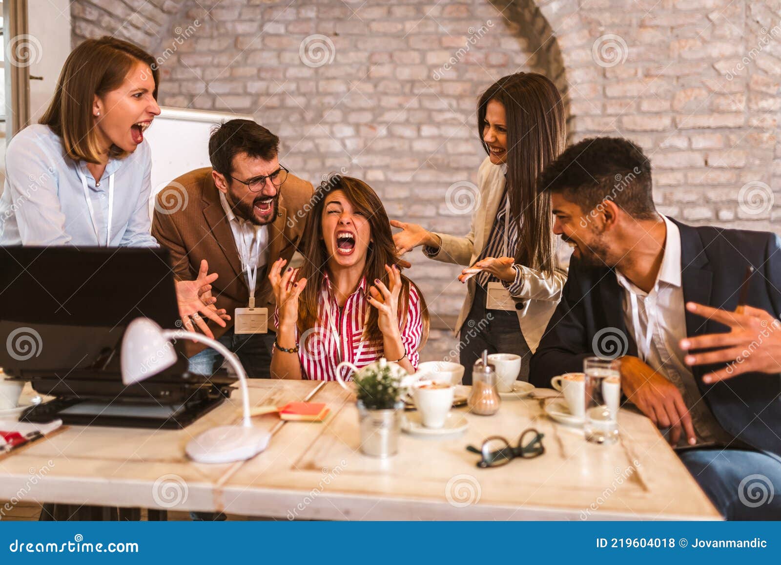 Emotional Young People Shouting on Each Other during Solving Problems ...