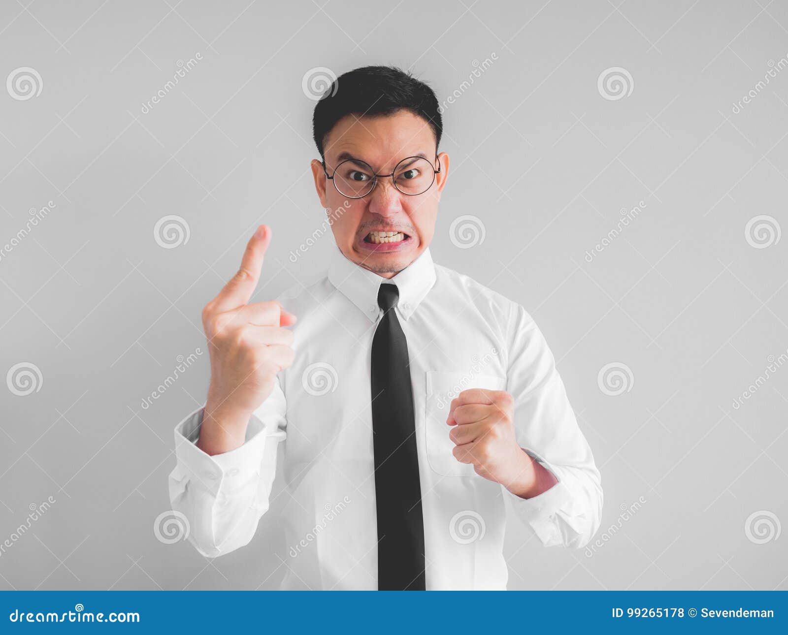 Angry Employee Businessman in Office Uniform. Stock Photo - Image of ...