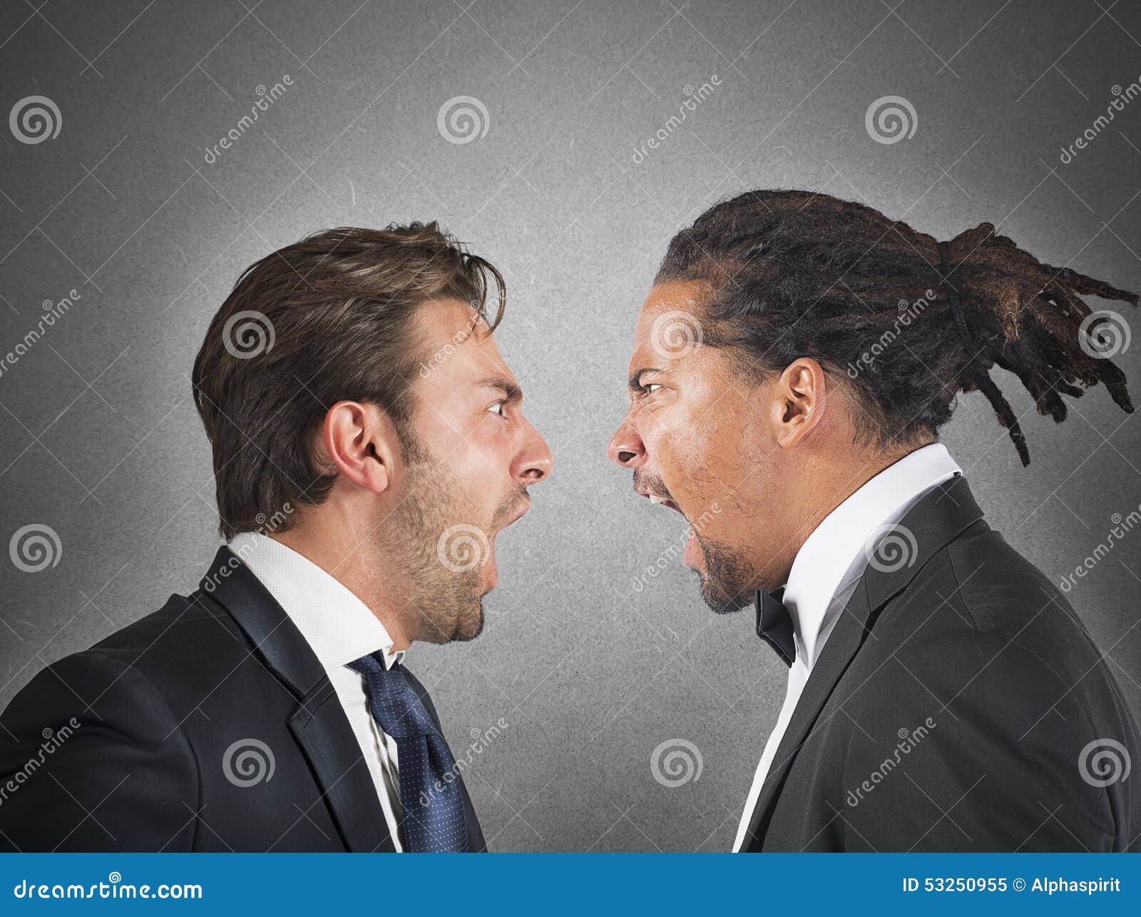 Angry Employees Scream Against Stock Image - Image of announcement ...