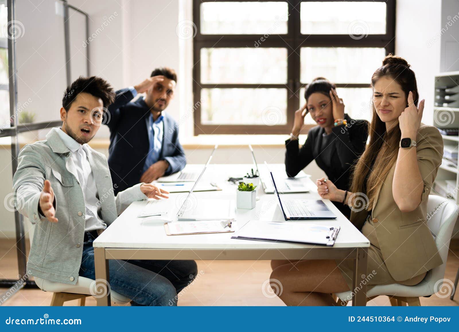 Angry Executives at Workplace Complaining Stock Photo - Image of ...