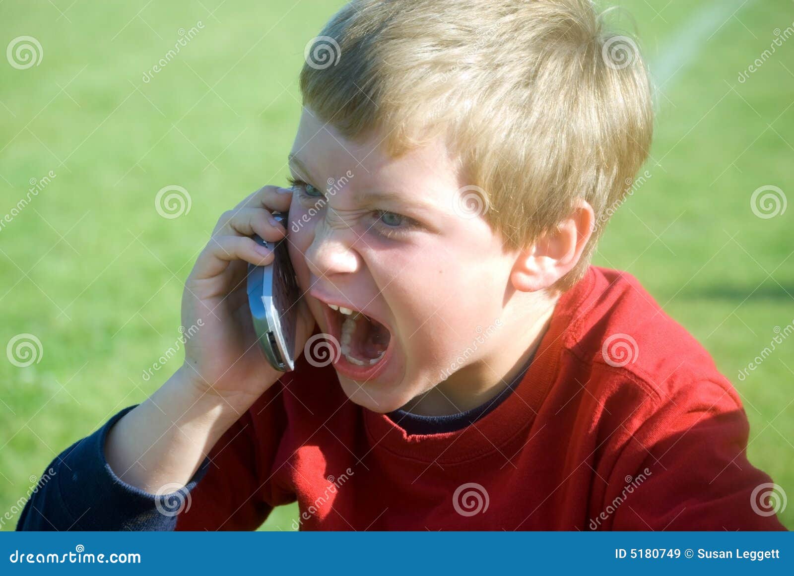 Angry Expression/Cell Phone Stock Image - Image of cell, talk: 5180749