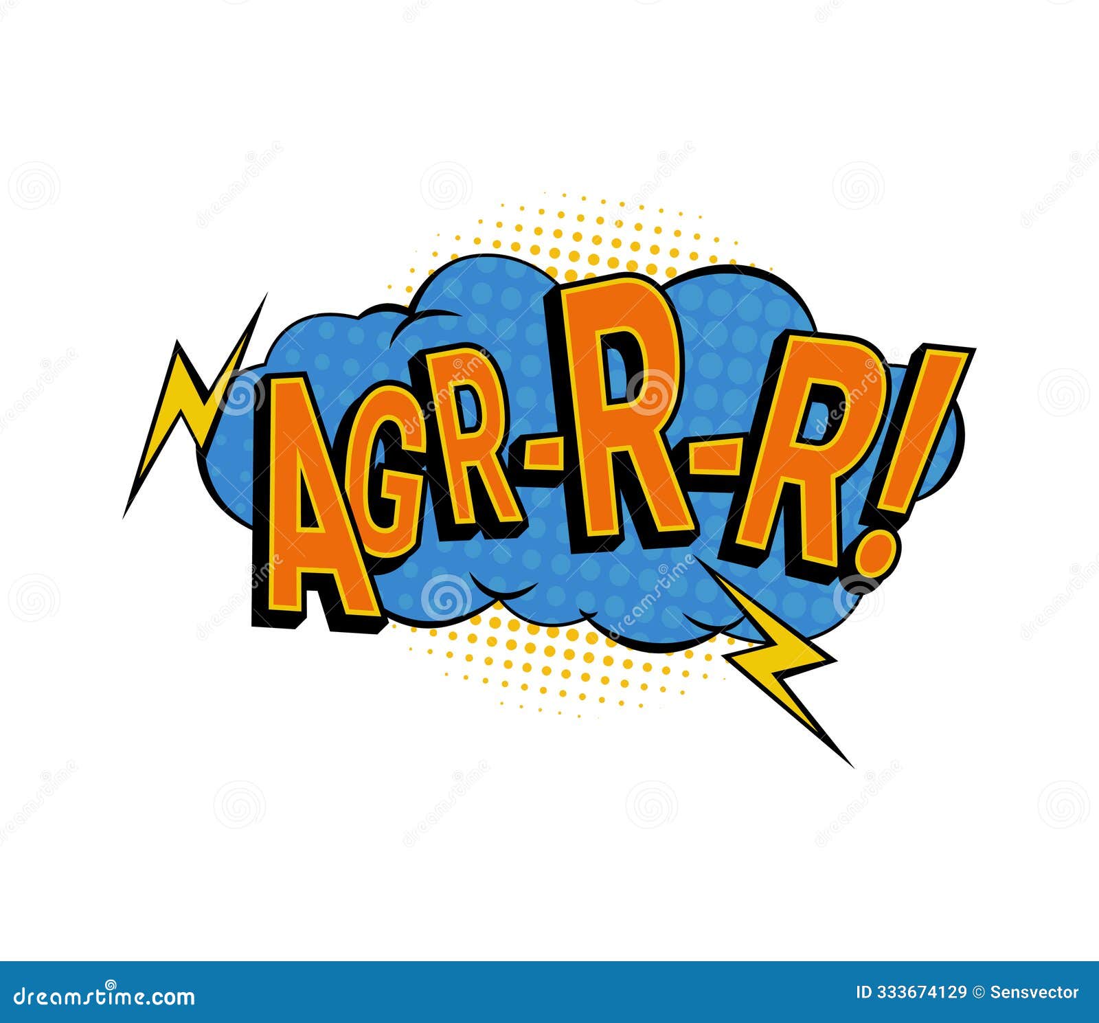 Angry Expression for Comic Book Characters, Agrrr Stock Illustration ...