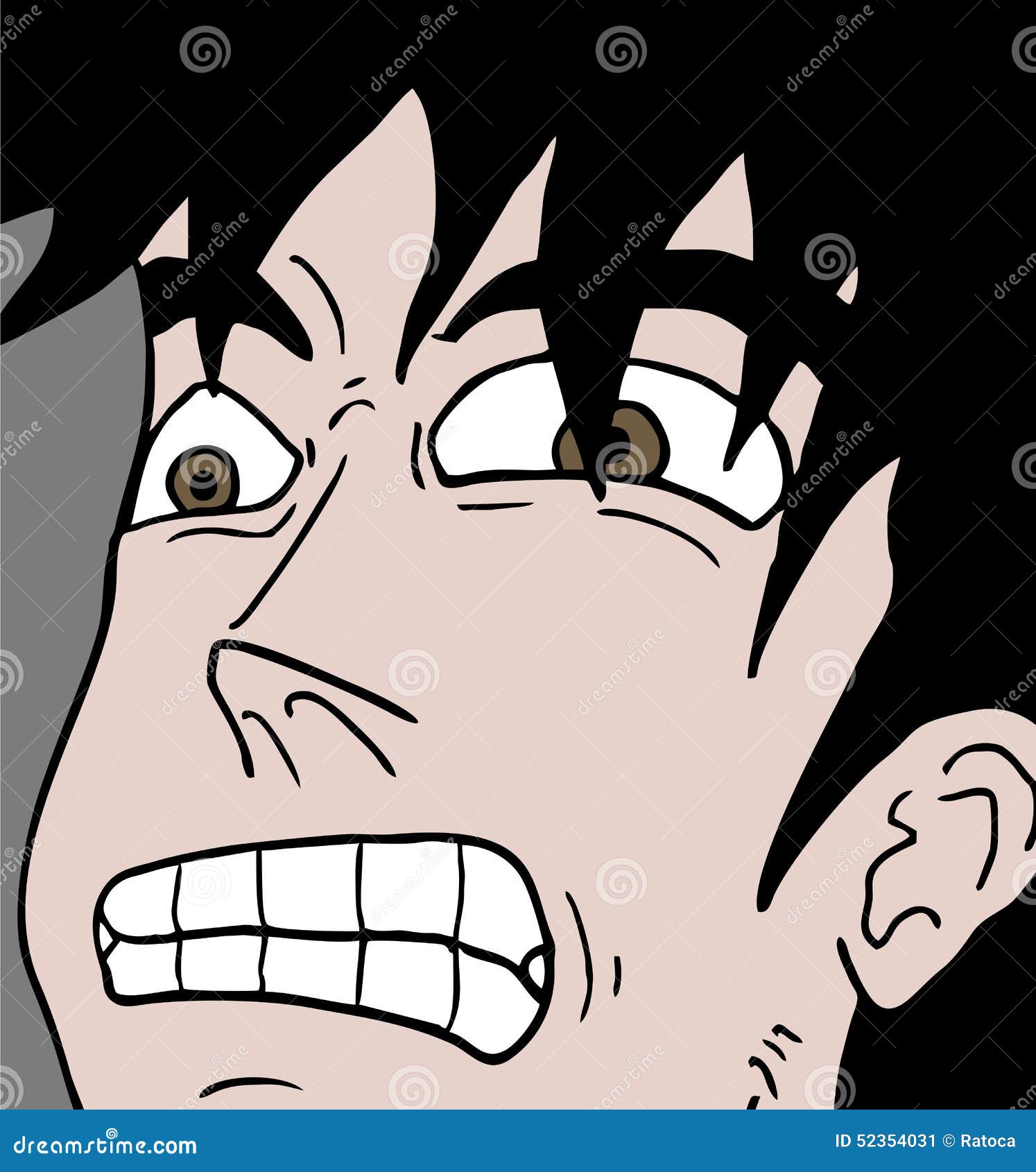 Angry expression stock vector. Illustration of comic - 52354031
